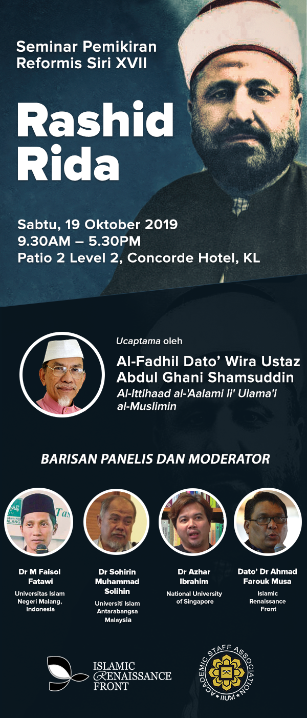 IRF | Seminar Pemikiran Reformis – Siri XVII Rashid Rida